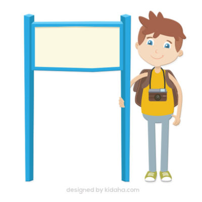 Free signpost & boy clip arts for kids – KIDAHA