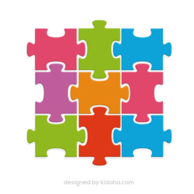 Free education clip arts Colorful Puzzle – KIDAHA