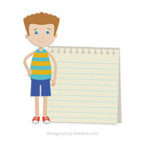 Free boy and blank paper clip arts design – KIDAHA