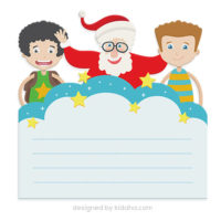 Santa Claus and blank card clip arts design – KIDAHA