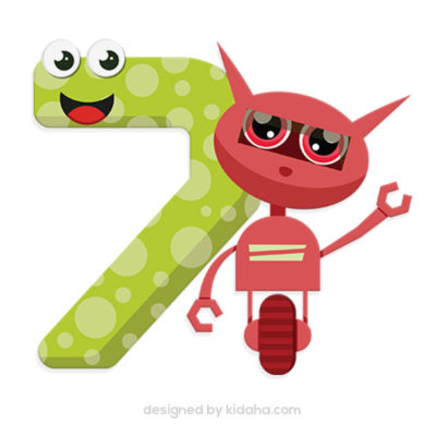 7 Seven and Robot Clipart – KIDAHA