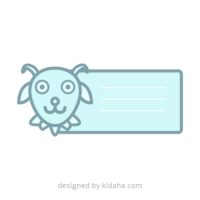 Cute goat tag clipart – KIDAHA