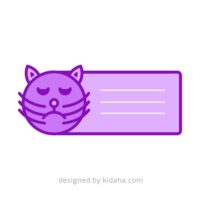 Cute cat name tag clipart – KIDAHA