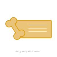 dog bone name tag clipart – KIDAHA
