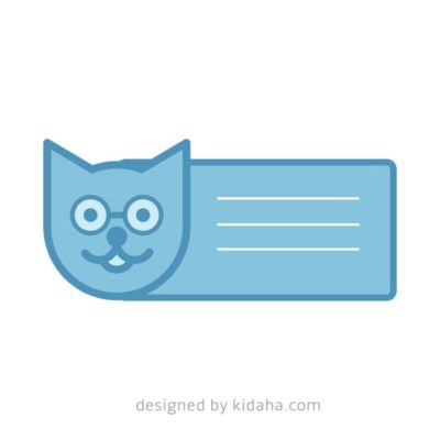 blue cat name tag clipart – KIDAHA