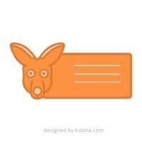 kangaroo name tag clipart – KIDAHA
