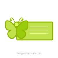 butterfly name tag clipart – KIDAHA