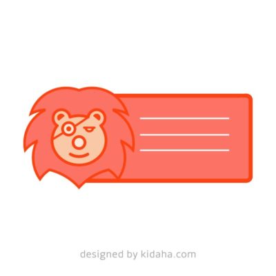 Lion face name tag clipart – KIDAHA
