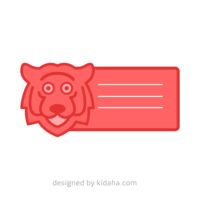 tiger face name tag clipart – KIDAHA