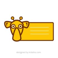 giraffe face name tag clipart – KIDAHA