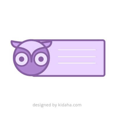 cute owl name tag clipart – KIDAHA