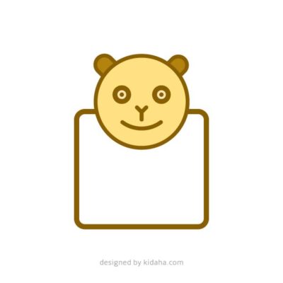 Free cute bear note label – KIDAHA