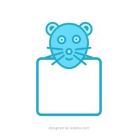 Cute mouse label board clip art – KIDAHA