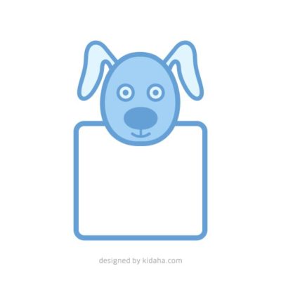 Free cute puppy blank label clip art – KIDAHA