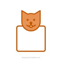 Free cute cat blank label clip art – KIDAHA