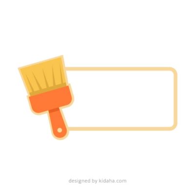 Painting brush label clip art – KIDAHA