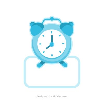 Blue alarm clock label clip art – KIDAHA