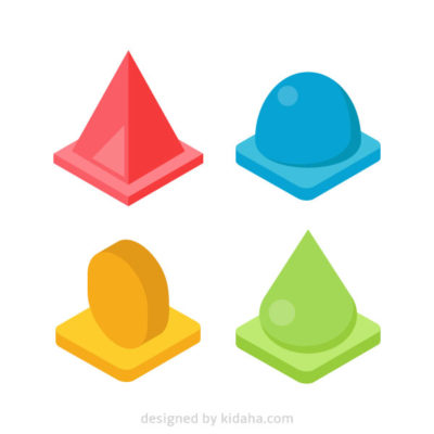 Colorful solid geometric figure free clip art – KIDAHA