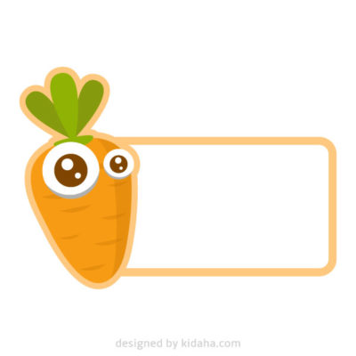 Carrot name tag or whiteboard clip art – KIDAHA