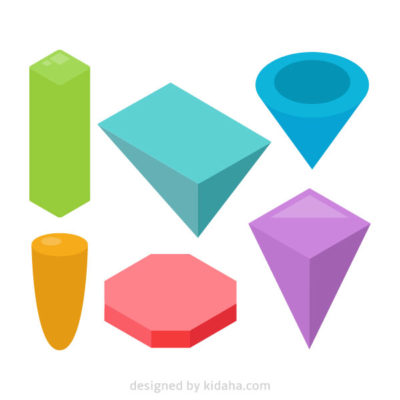 Colorful solid geometric figure free clip art – KIDAHA