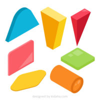 Colorful solid geometric figure free clip art – KIDAHA
