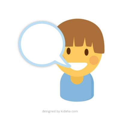 Boy with blank speech bubble free educational clip art – KIDAHA