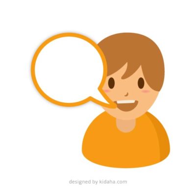Boy with blank speech bubble free educational clip art – KIDAHA