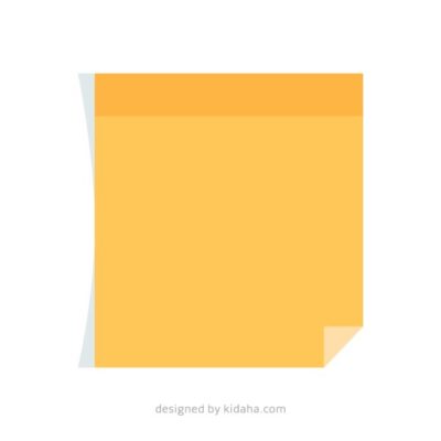 Yellow sticky note free educational clip art – KIDAHA