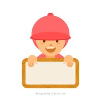 Boy holding blank board free educational clip art – KIDAHA