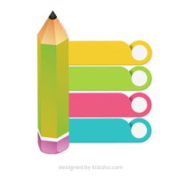 Free Pencil clipart and blank label for text, Education clipart for ...